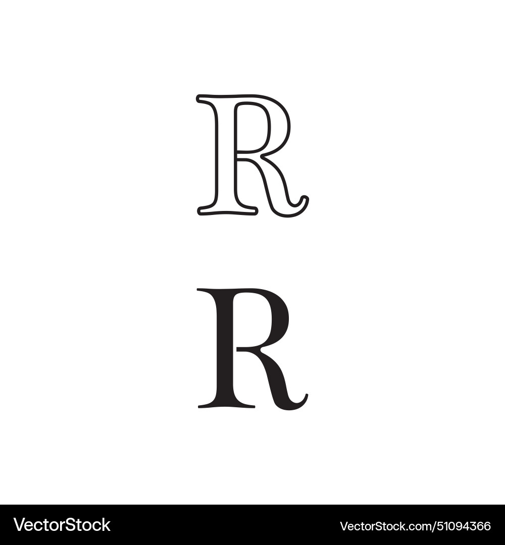 R letter arrow icon Royalty Free Vector Image - VectorStock