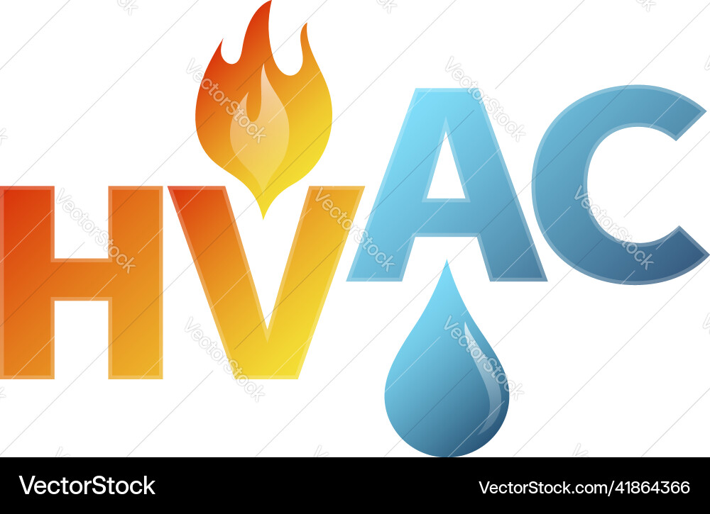 Symbol for business heating ventilation and air Vector Image