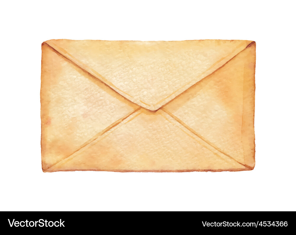 Watercolor envelope Royalty Free Vector Image - VectorStock