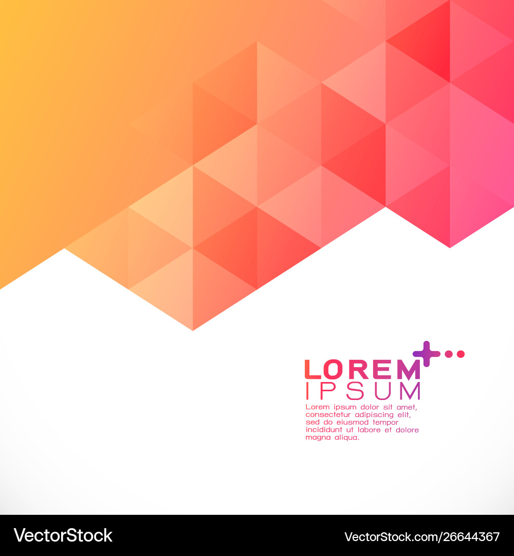 Abstract colorful gradient geometric template Vector Image