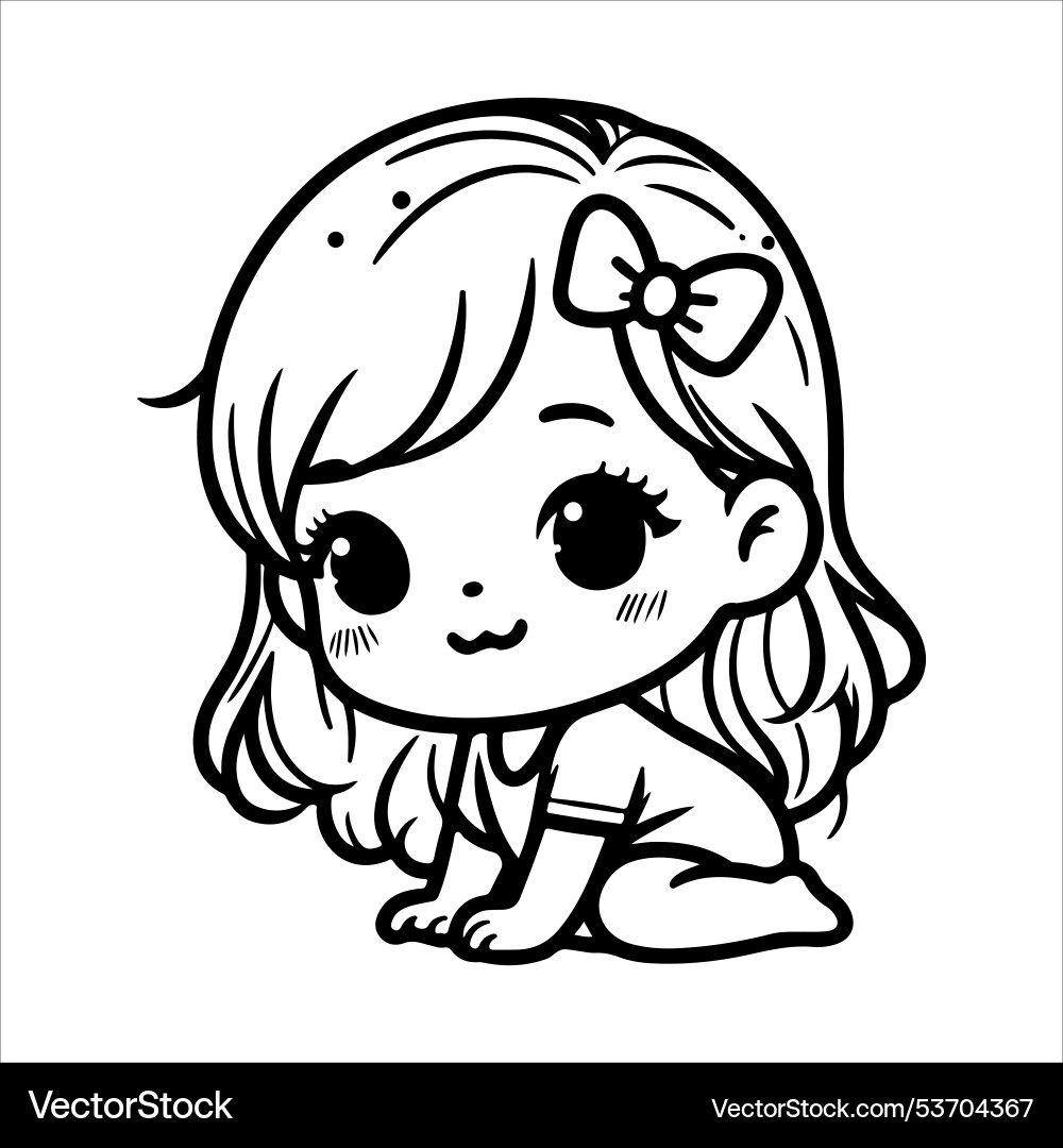 Cute baby art Royalty Free Vector Image - VectorStock
