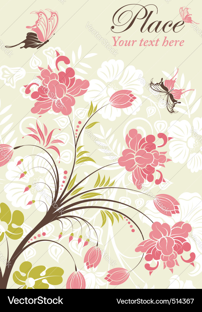 Flower frame Royalty Free Vector Image - VectorStock