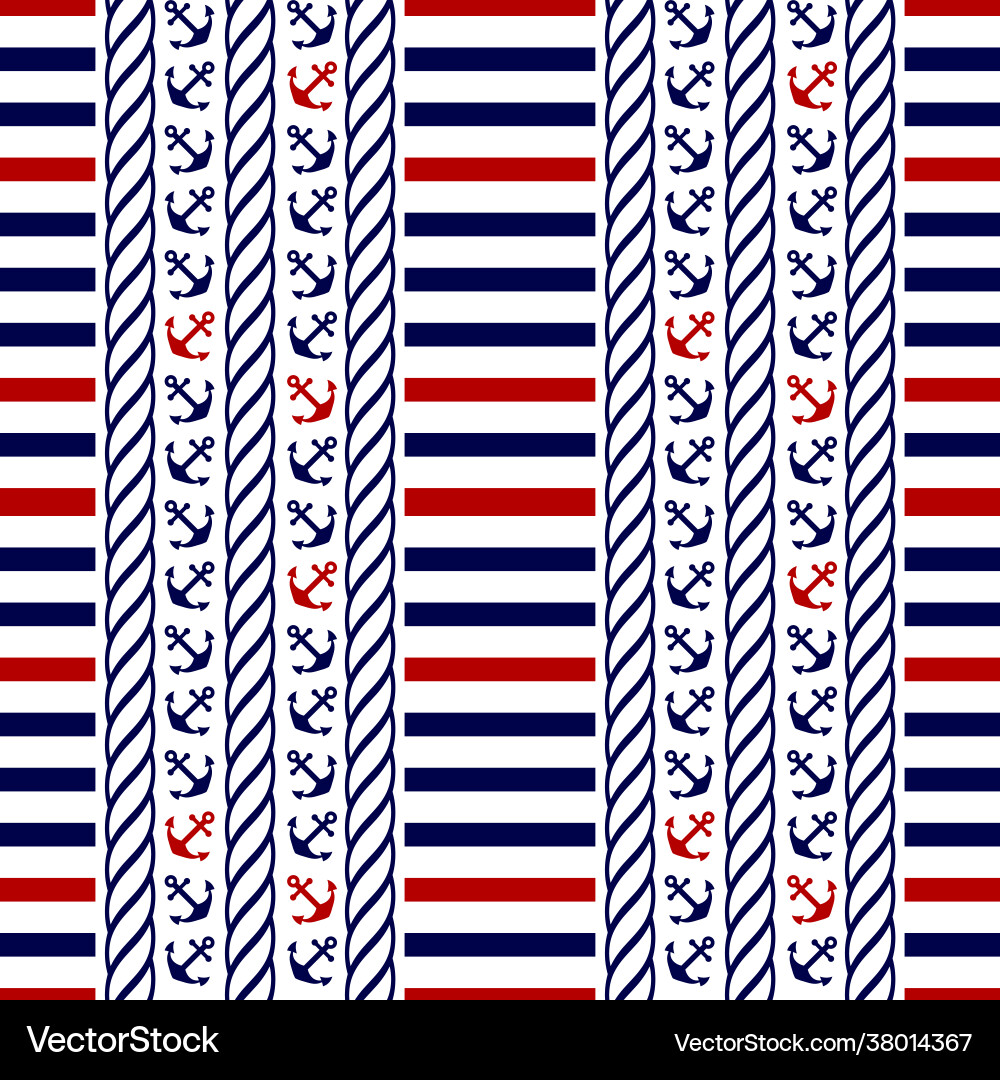 Nautical seamless pattern Royalty Free Vector Image