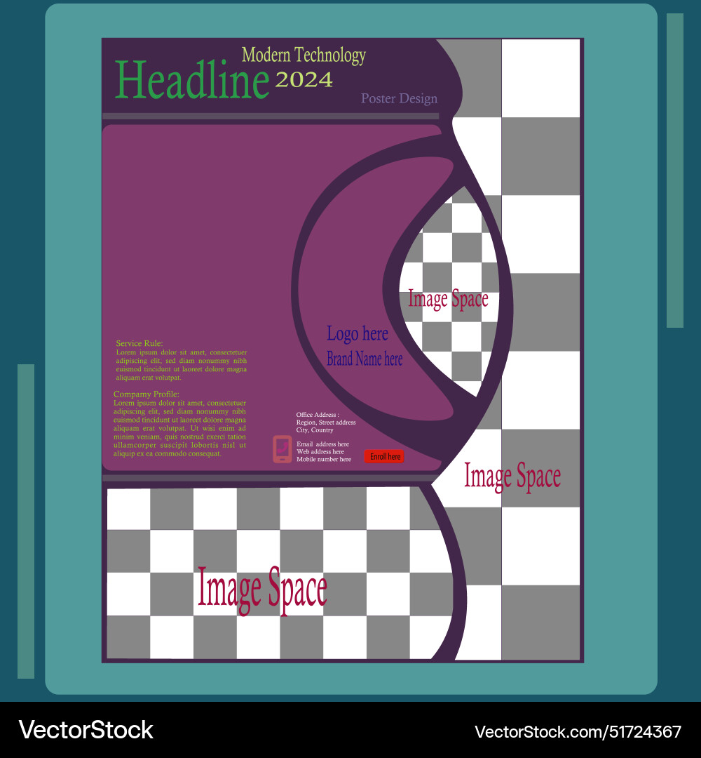 Poster design 5 Royalty Free Vector Image - VectorStock