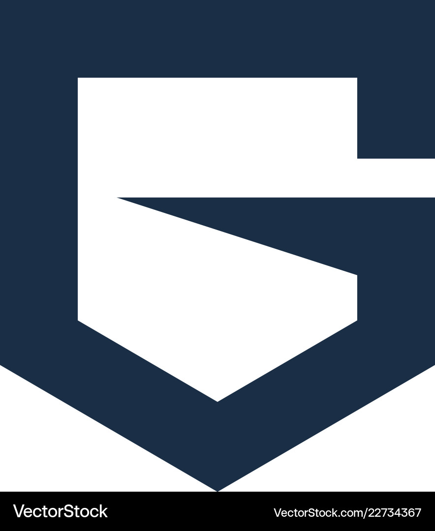 Shield G Logo Icon - Monogram Style Royalty Free Vector