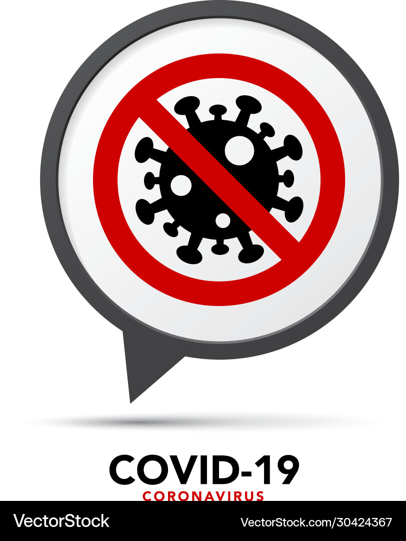 Sign caution coronavirus stop banner Royalty Free Vector