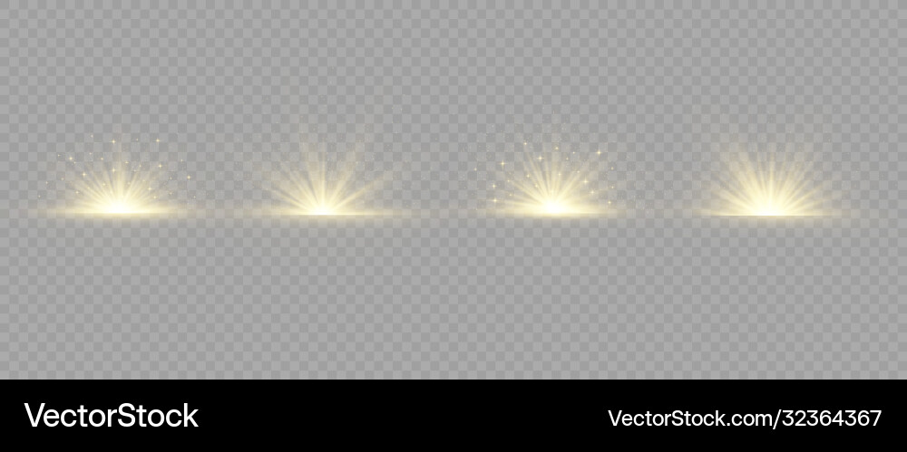 Sun ray light Royalty Free Vector Image - VectorStock