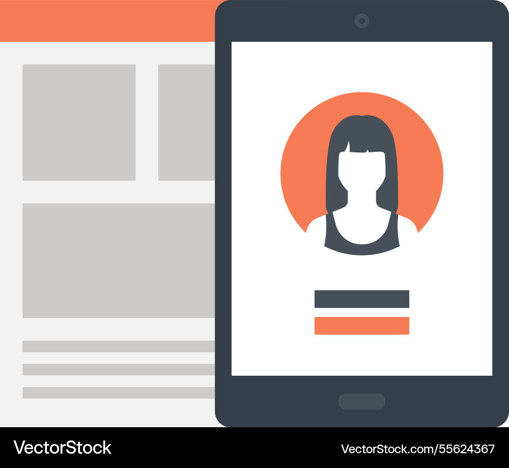 User experience flat web icon concept Royalty Free Vector