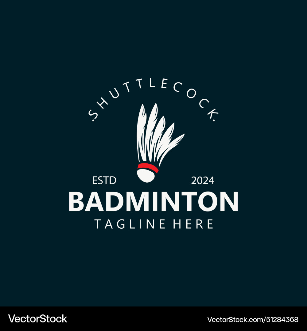 Badminton shuttlecock logo icon design for sport Vector Image