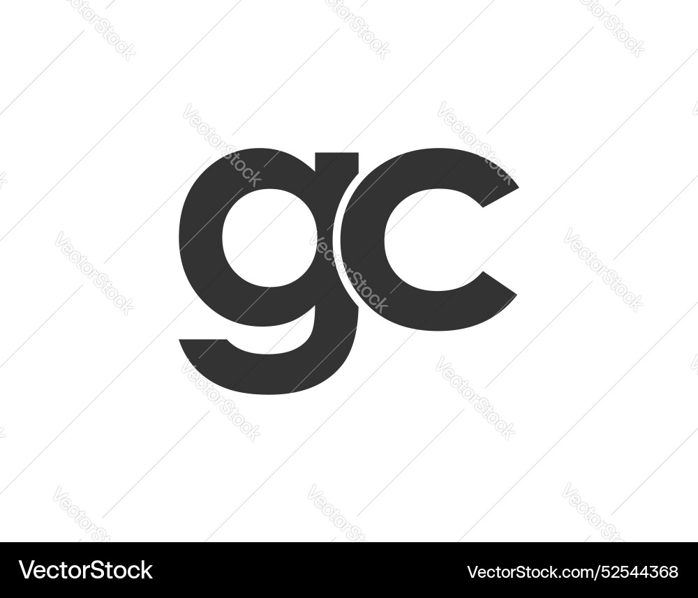 Gc creative geometric initial based modern Vector Image