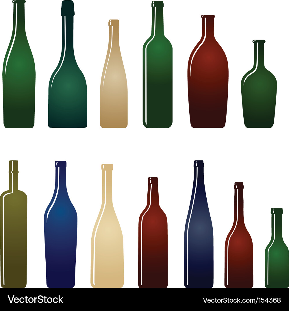 Glass bottles Royalty Free Vector Image - VectorStock