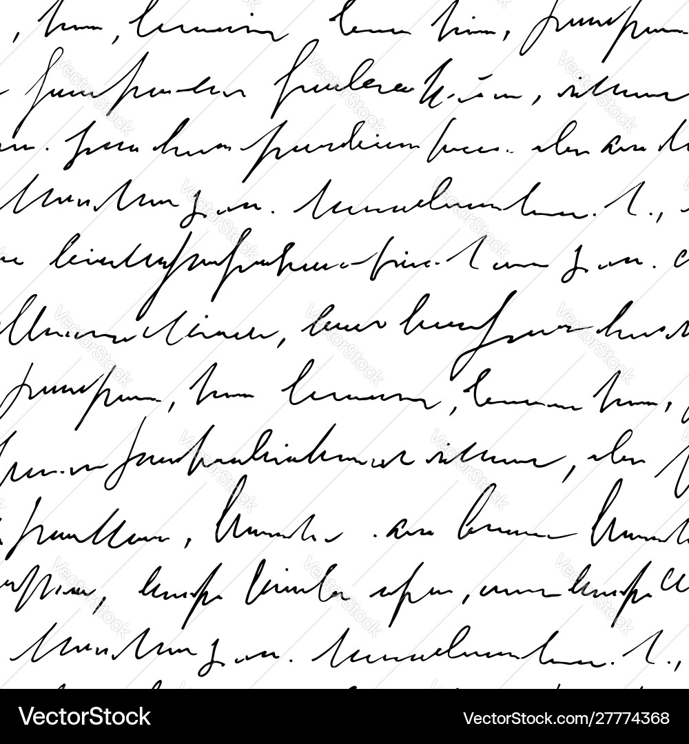 Handwritten abstract text seamless pattern Vector Image