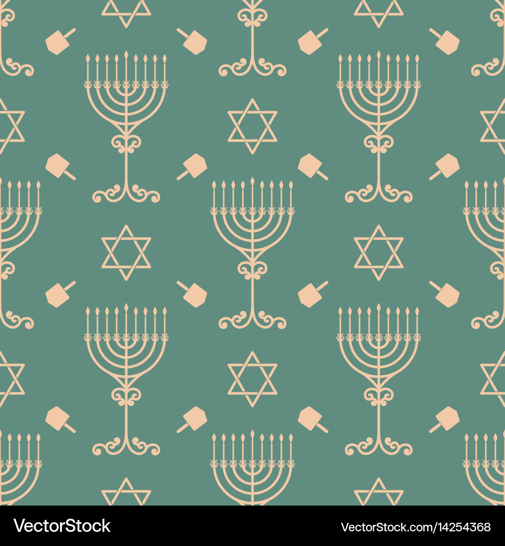 Hanukkah seamless pattern Royalty Free Vector Image