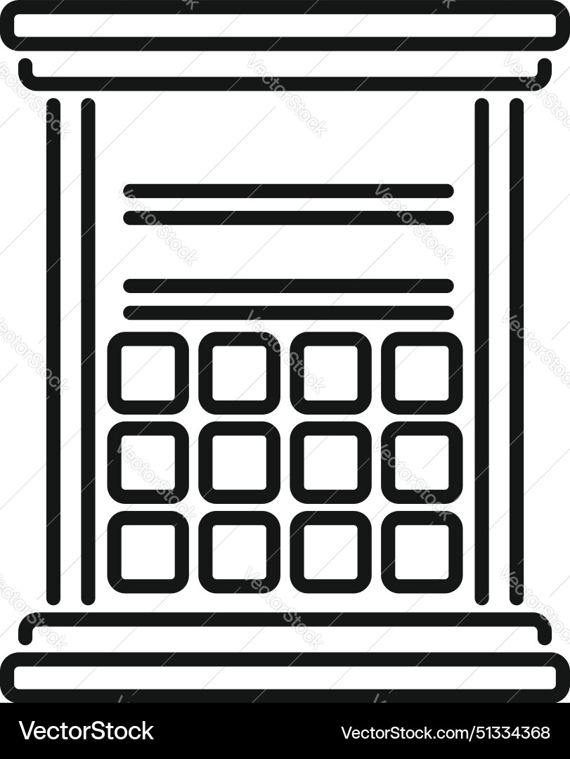 Line art of a classic pillar Royalty Free Vector Image