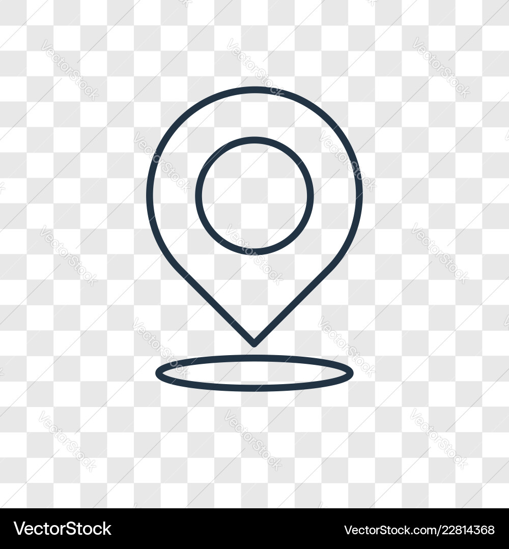 Location concept linear icon isolated Royalty Free Vector