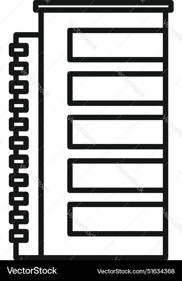 Modern building facade with fire escape ladder Vector Image