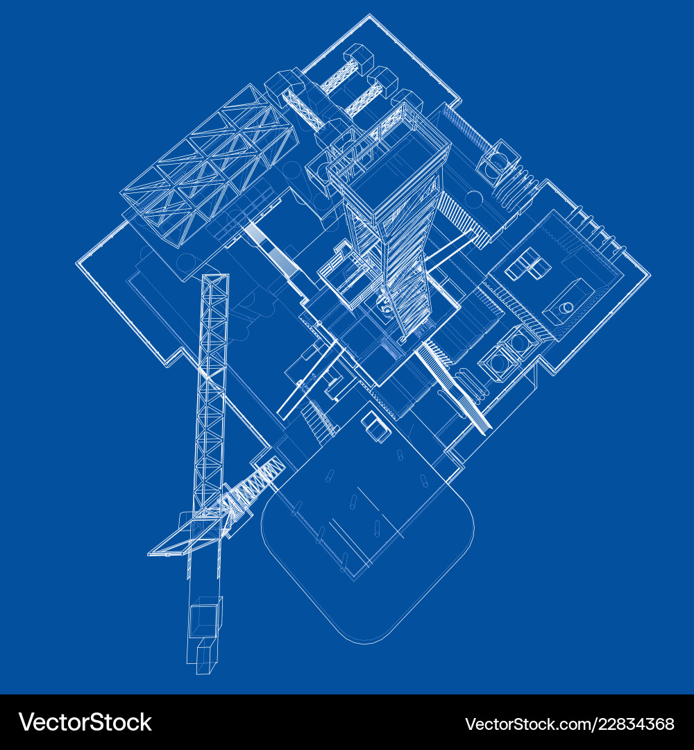 Offshore oil rig drilling platform concept Vector Image