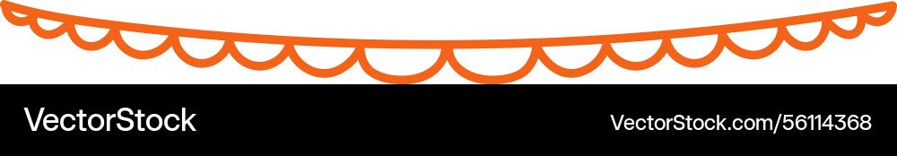 Scalloped decorative border Royalty Free Vector Image