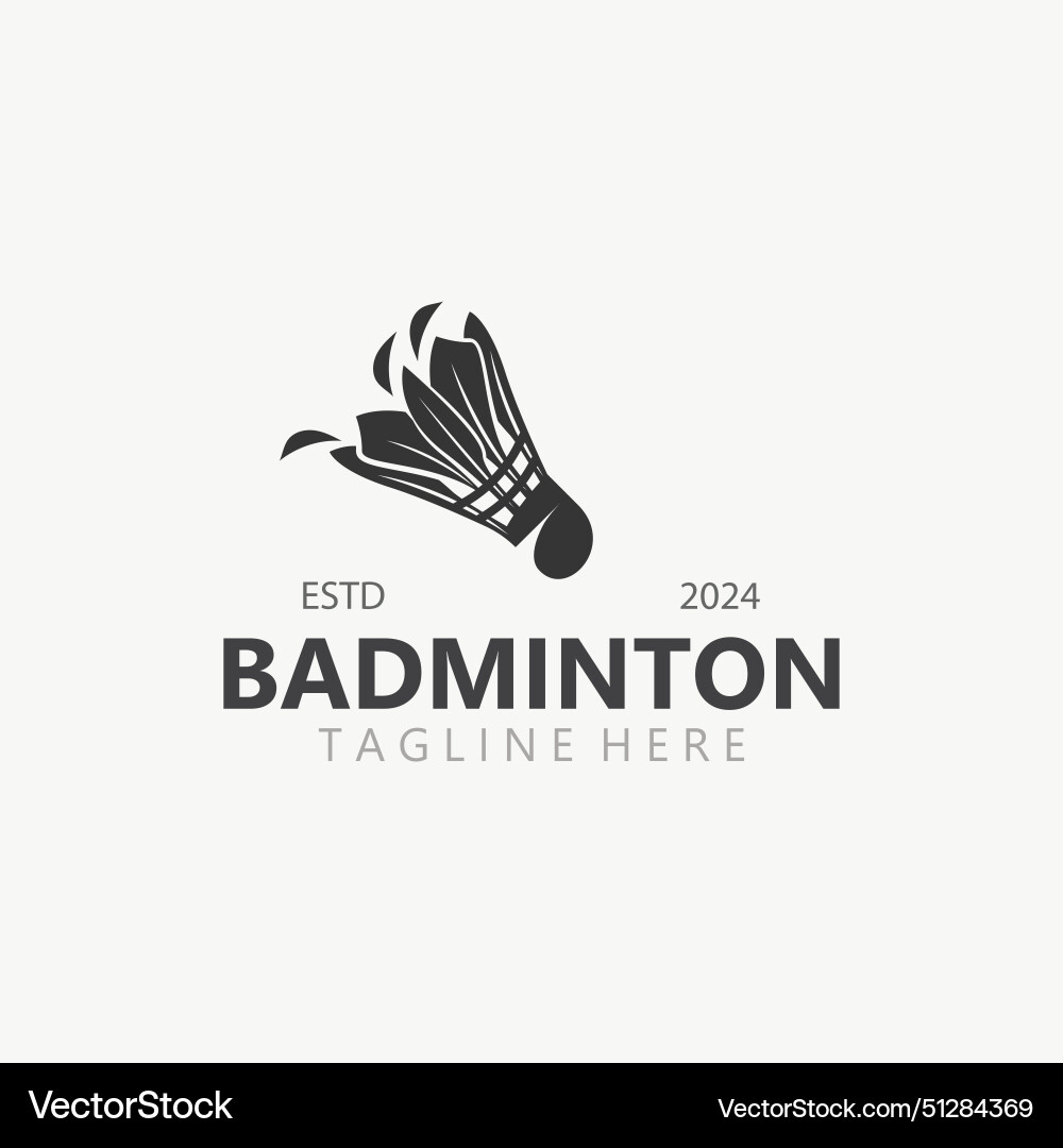 Badminton shuttlecock logo icon design for sport – Royalty-Free Vector ...
