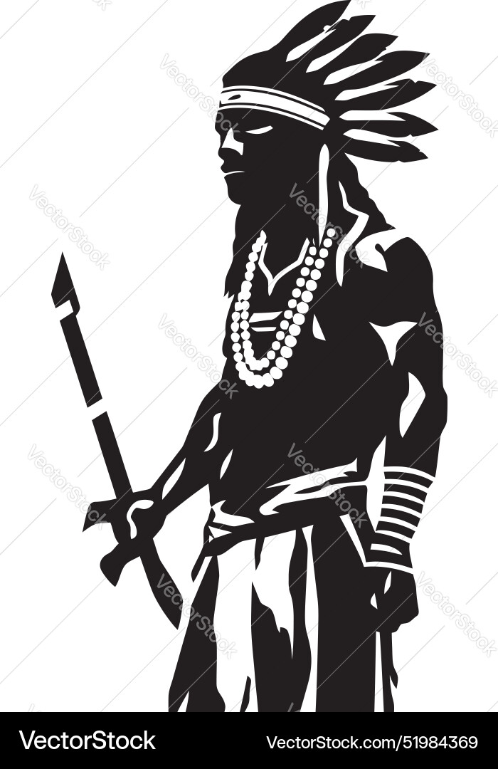 Brave heart apache face logo icon spirit Vector Image