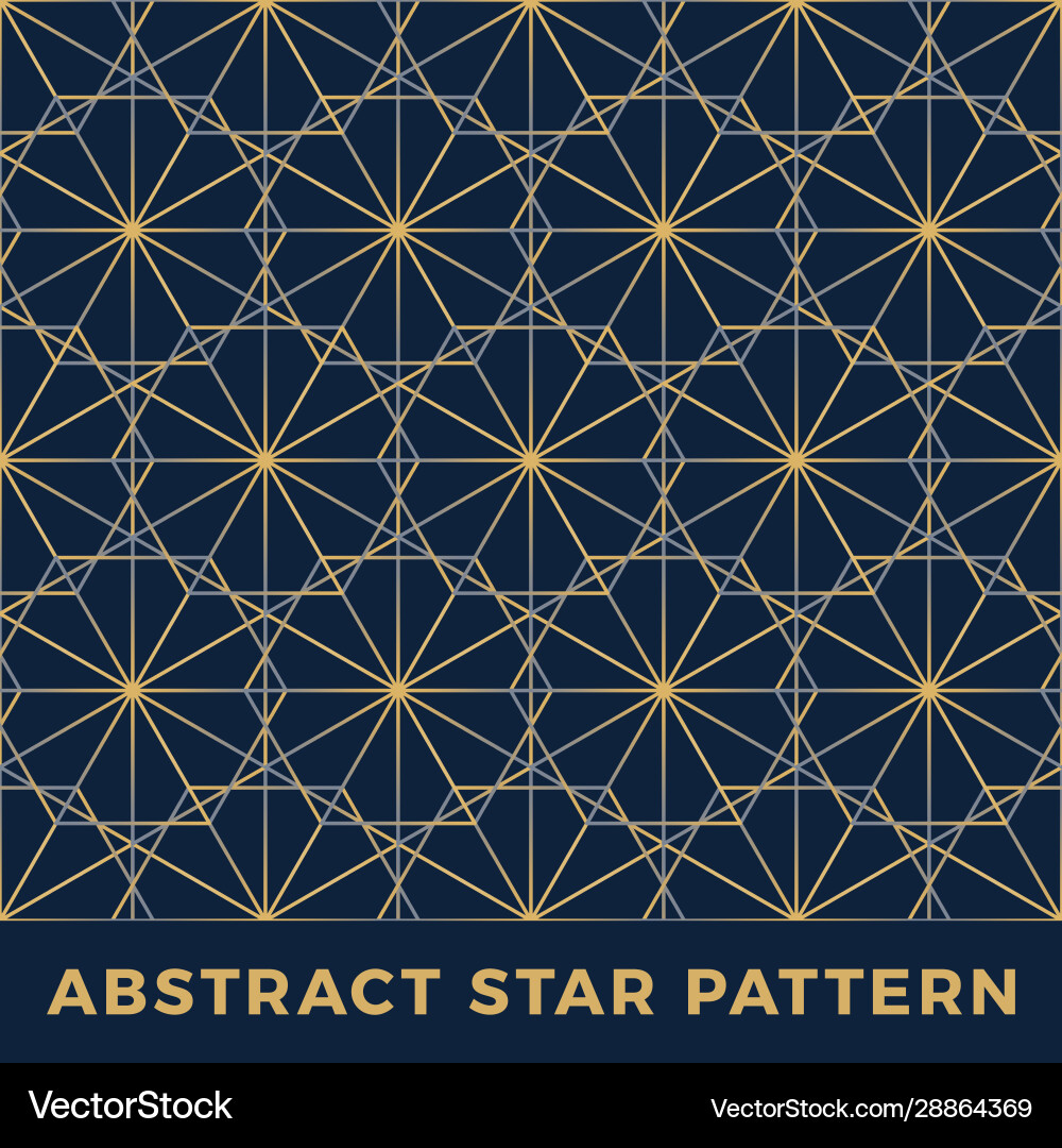 Gold Star Seamless Pattern Royalty Free Vector Image
