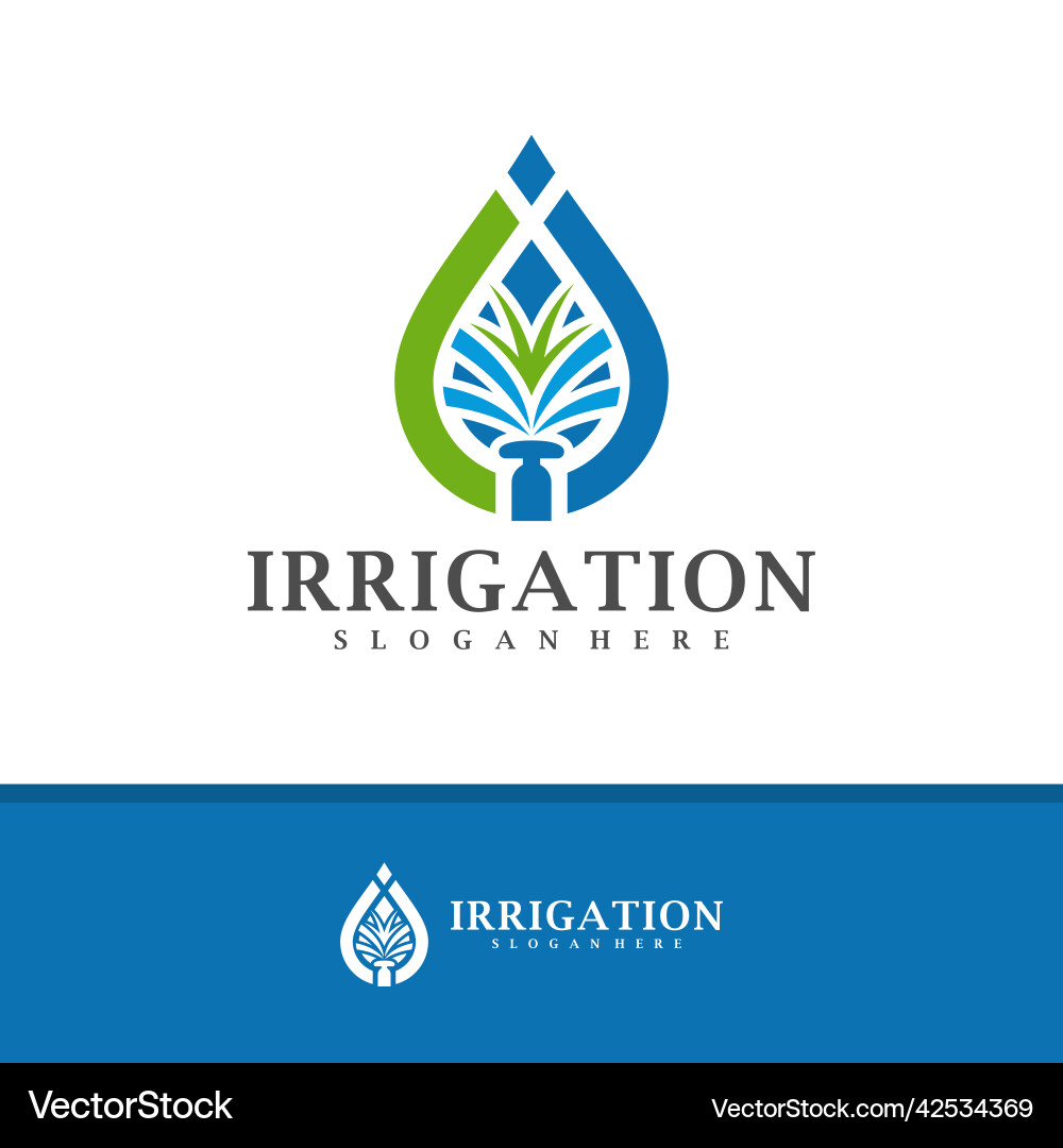 Drip Irrigation Logo Drip Irrigatie Pictogram Stockvectorkunst En Meer