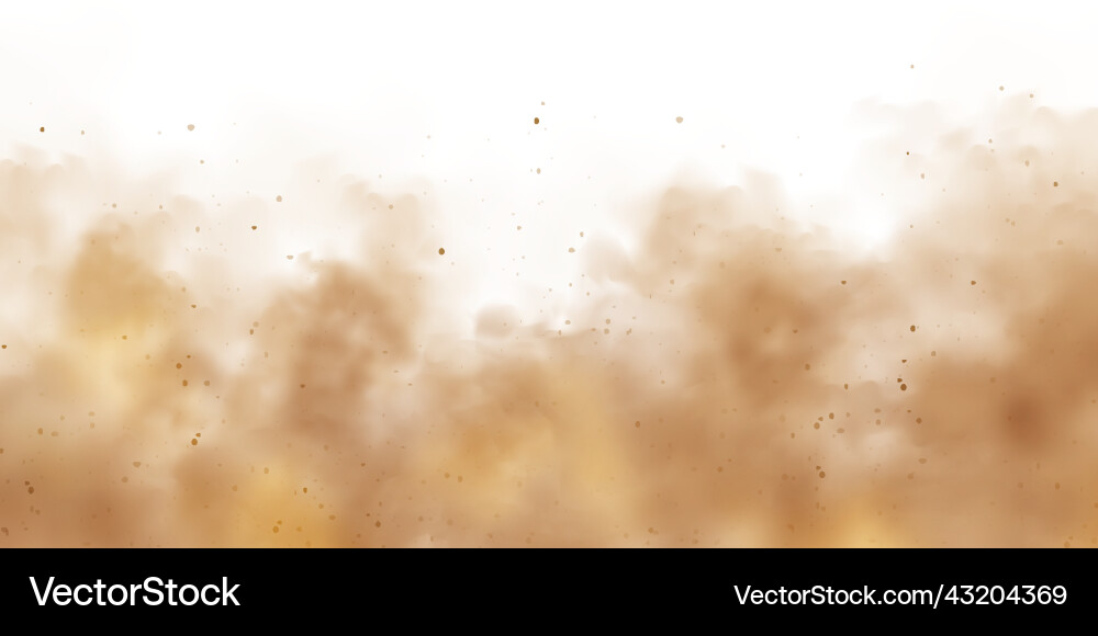 Realistic dust clouds isolated on white background