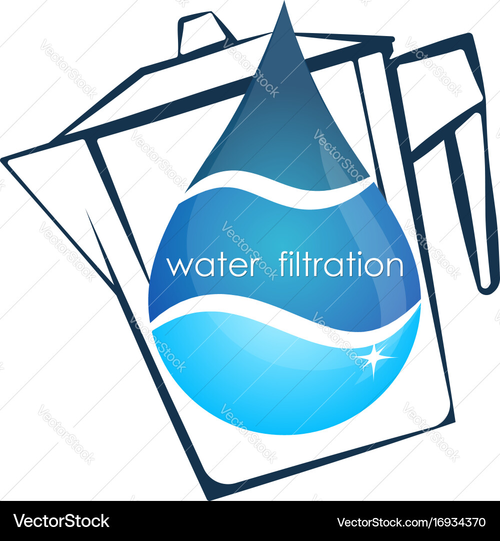 A drop of water and filter Royalty Free Vector Image