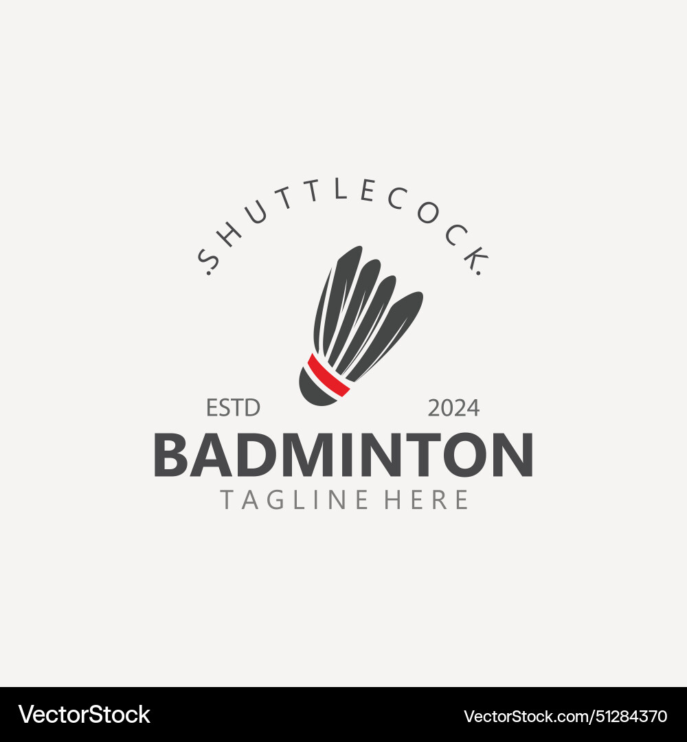 Badminton shuttlecock logo icon design for sport Vector Image
