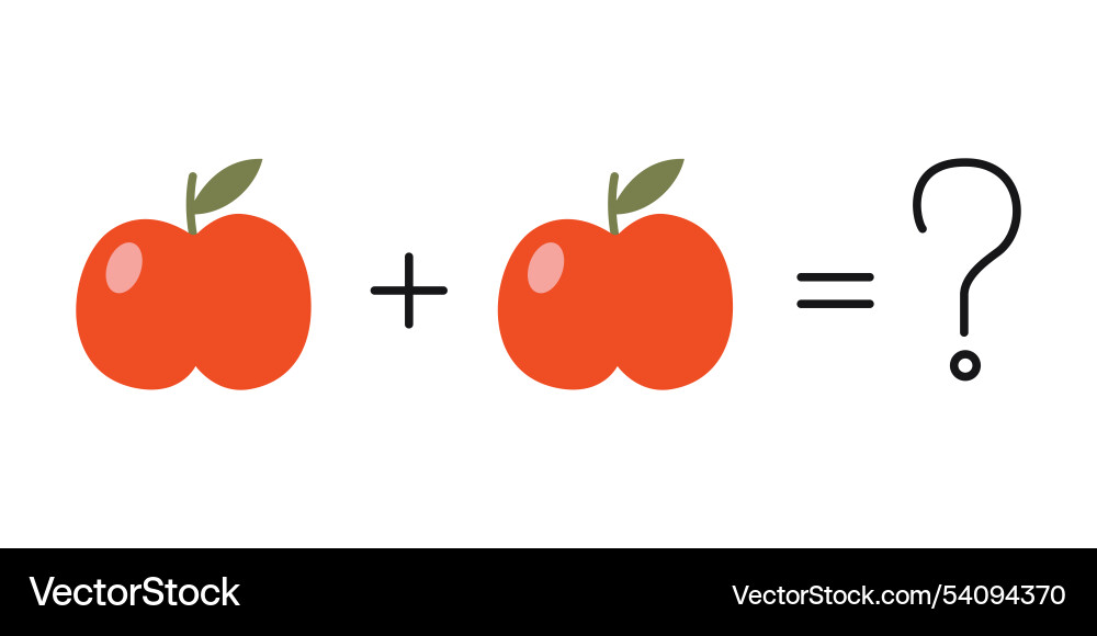 Children math example for kindergarten Royalty Free Vector