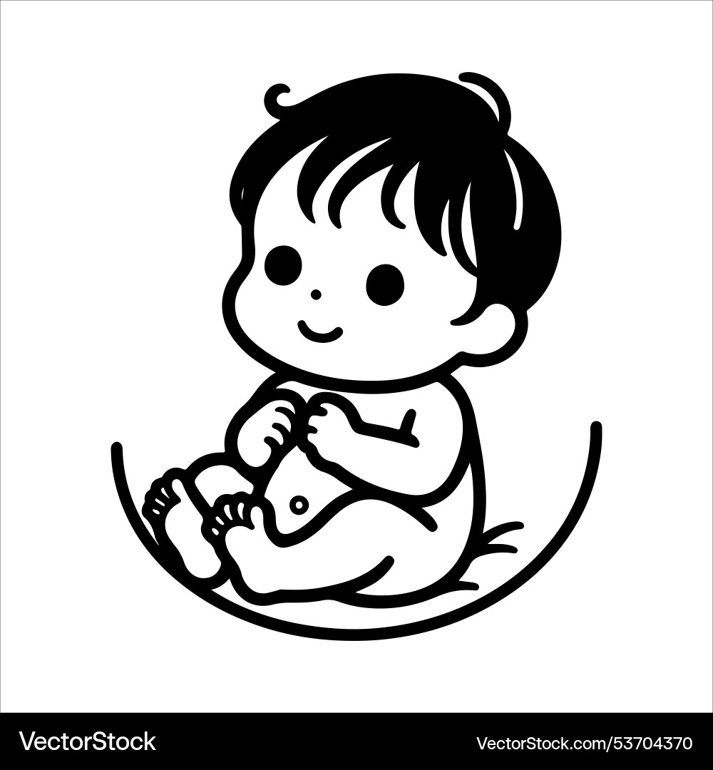 Cute baby art Royalty Free Vector Image - VectorStock