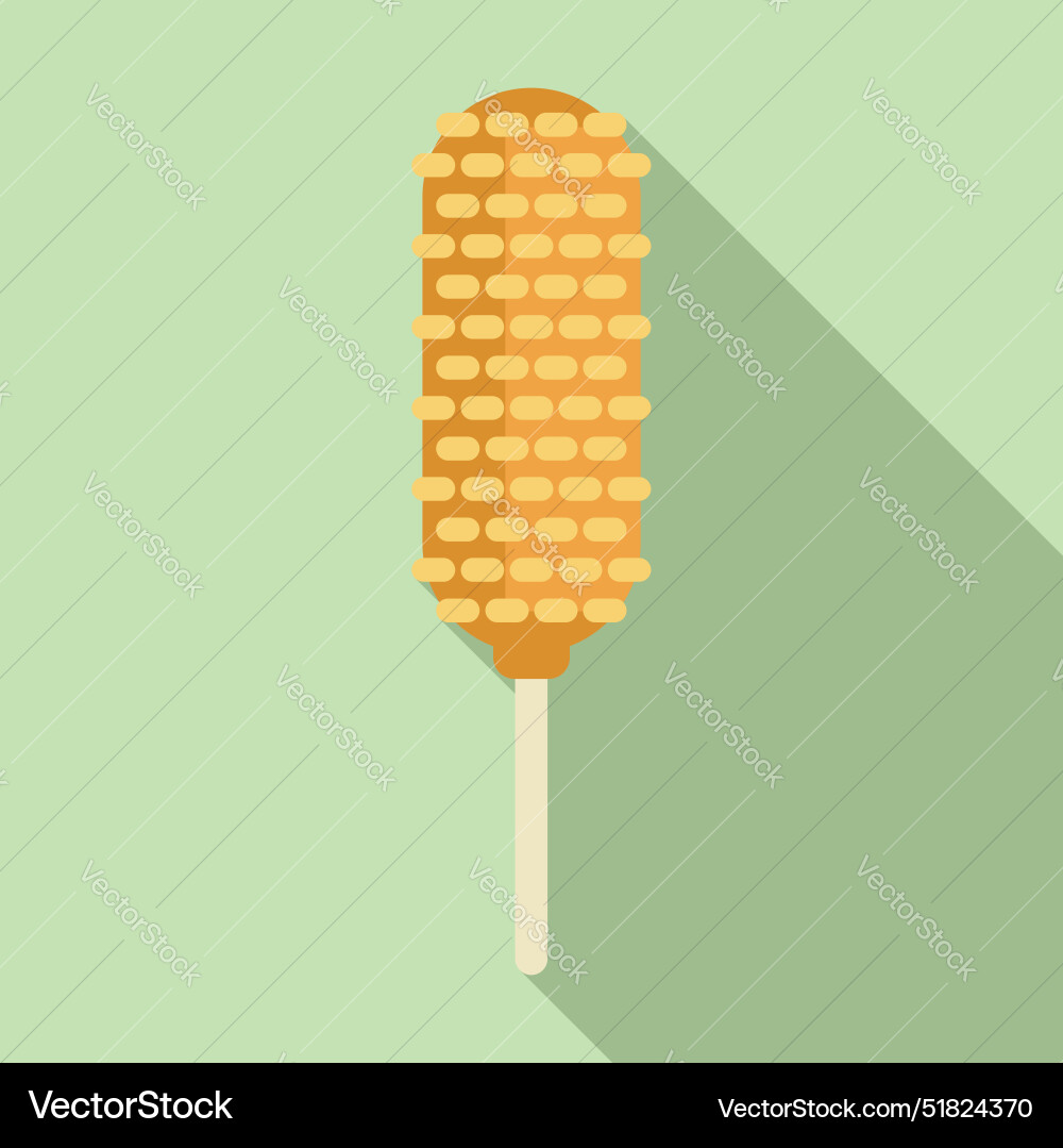 Delicious corn dog being dipped in batter Vector Image
