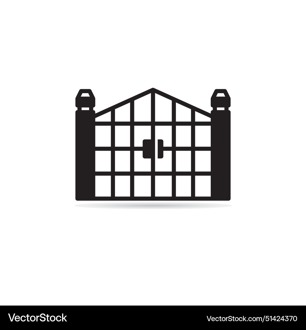House gate icon Royalty Free Vector Image - VectorStock