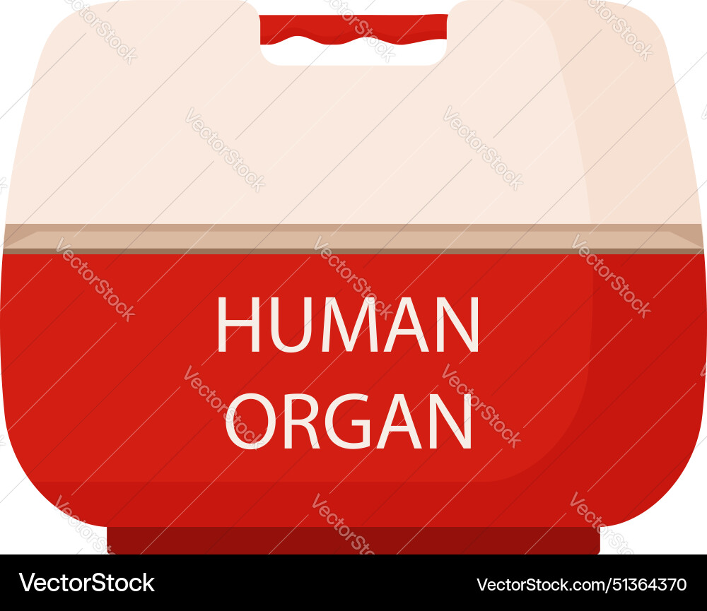 Human organ transport container Royalty Free Vector Image
