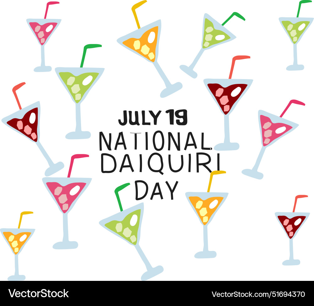 National daiquiri day Royalty Free Vector Image