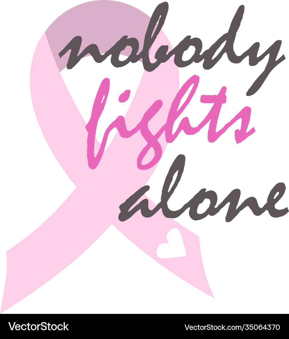 Nobody fights alone on white background Royalty Free Vector