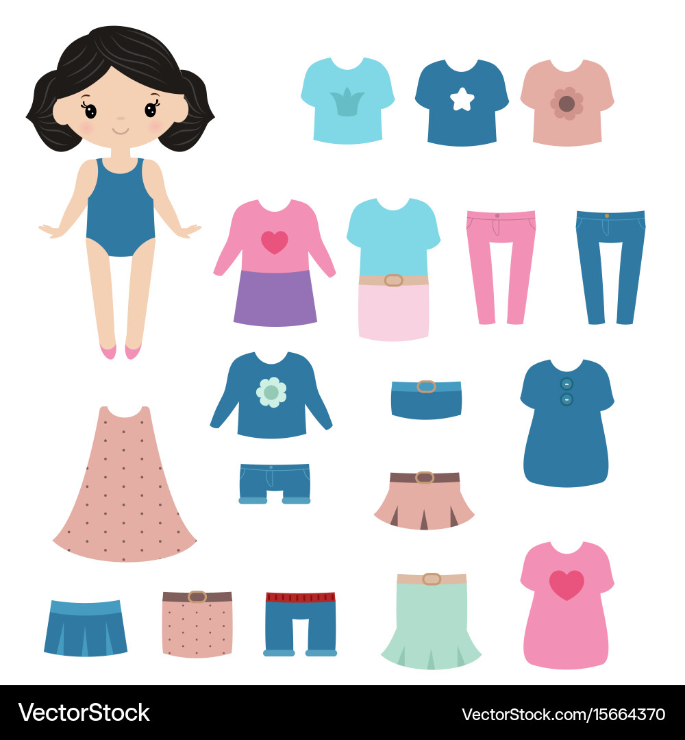 Paper doll Royalty Free Vector Image - VectorStock