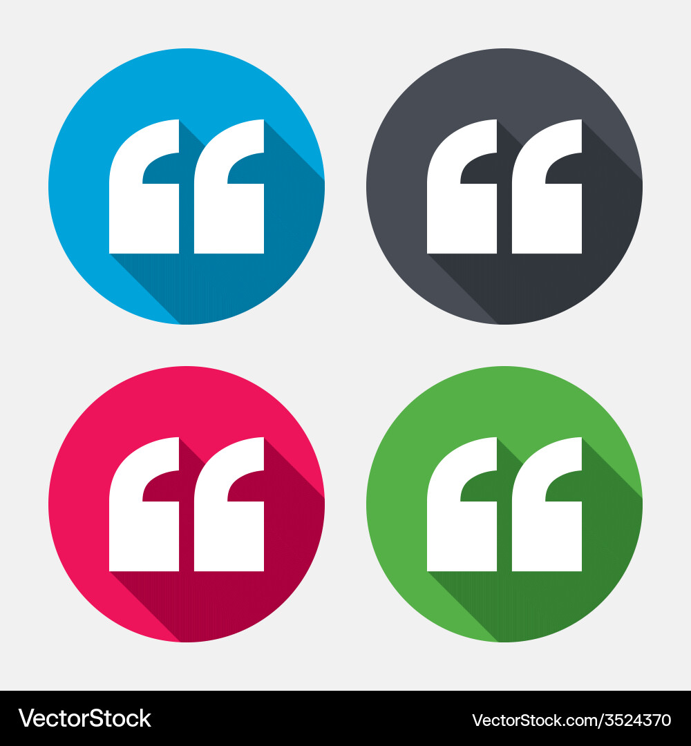 Quote sign icon quotation mark symbol Royalty Free Vector