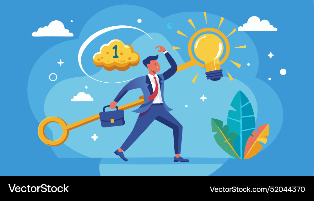 Unlocking business potential Royalty Free Vector Image