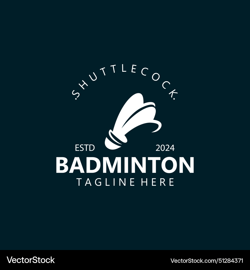 Badminton shuttlecock logo icon design for sport Vector Image