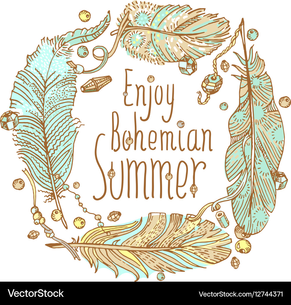 Boho style design Royalty Free Vector Image - VectorStock