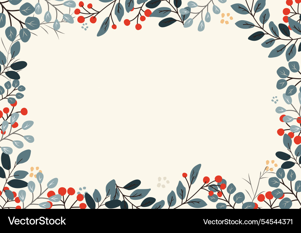 Border with winter red Royalty Free Vector Image