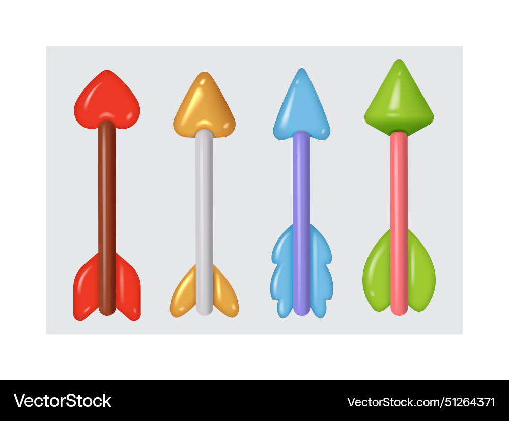 Bow and arrow stylized medieval war weapons Vector Image