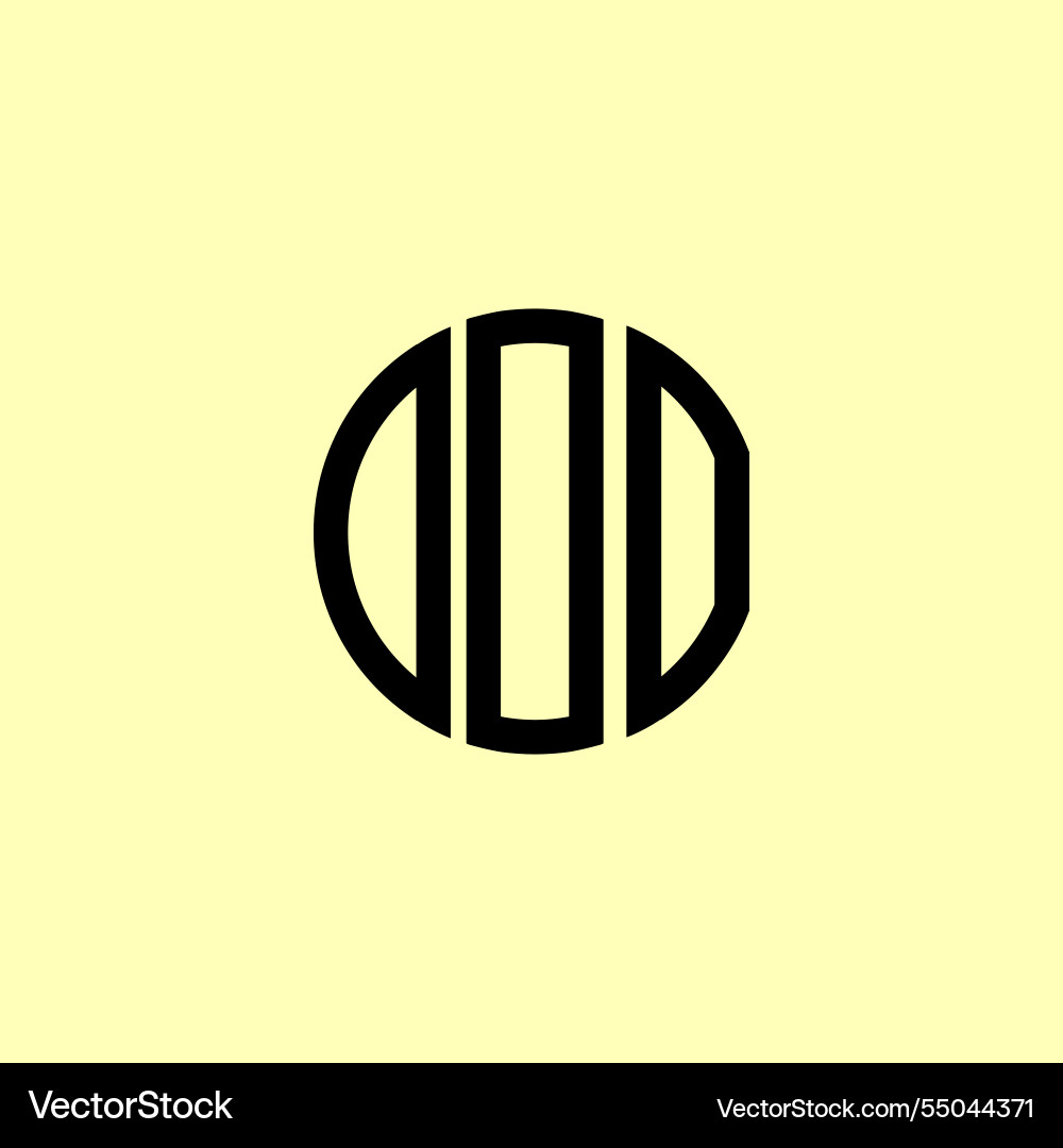 Creative rounded initial letters doo logo Vector Image