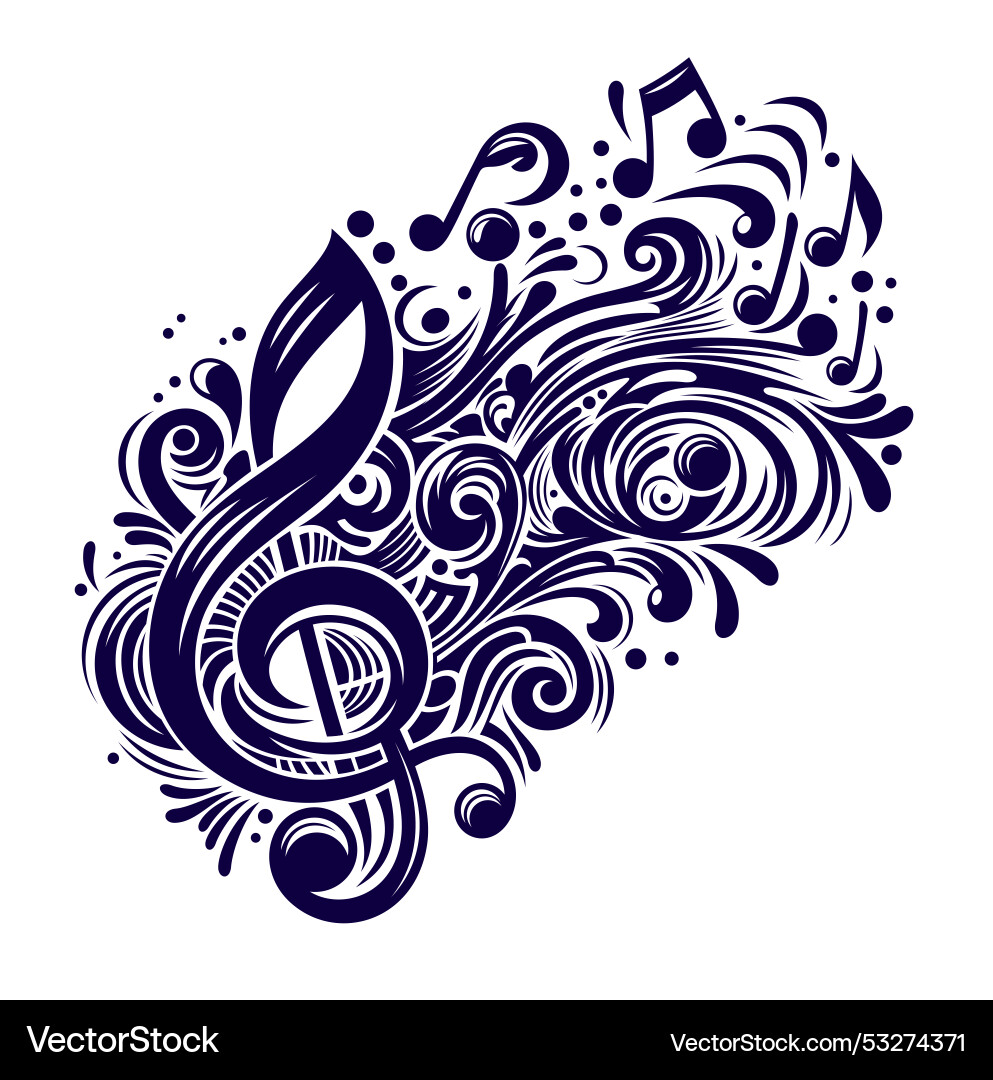 Music notes song melody icon Royalty Free Vector Image