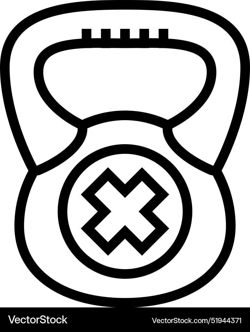 Physical inactivity obesity overweight line icon Vector Image