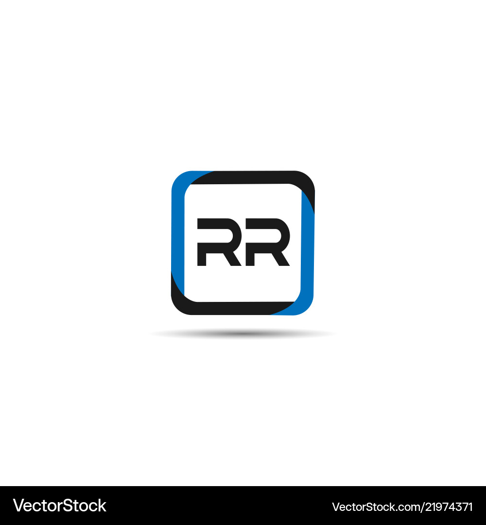 RR Initial Letter Logo Template Royalty Free Vector Image