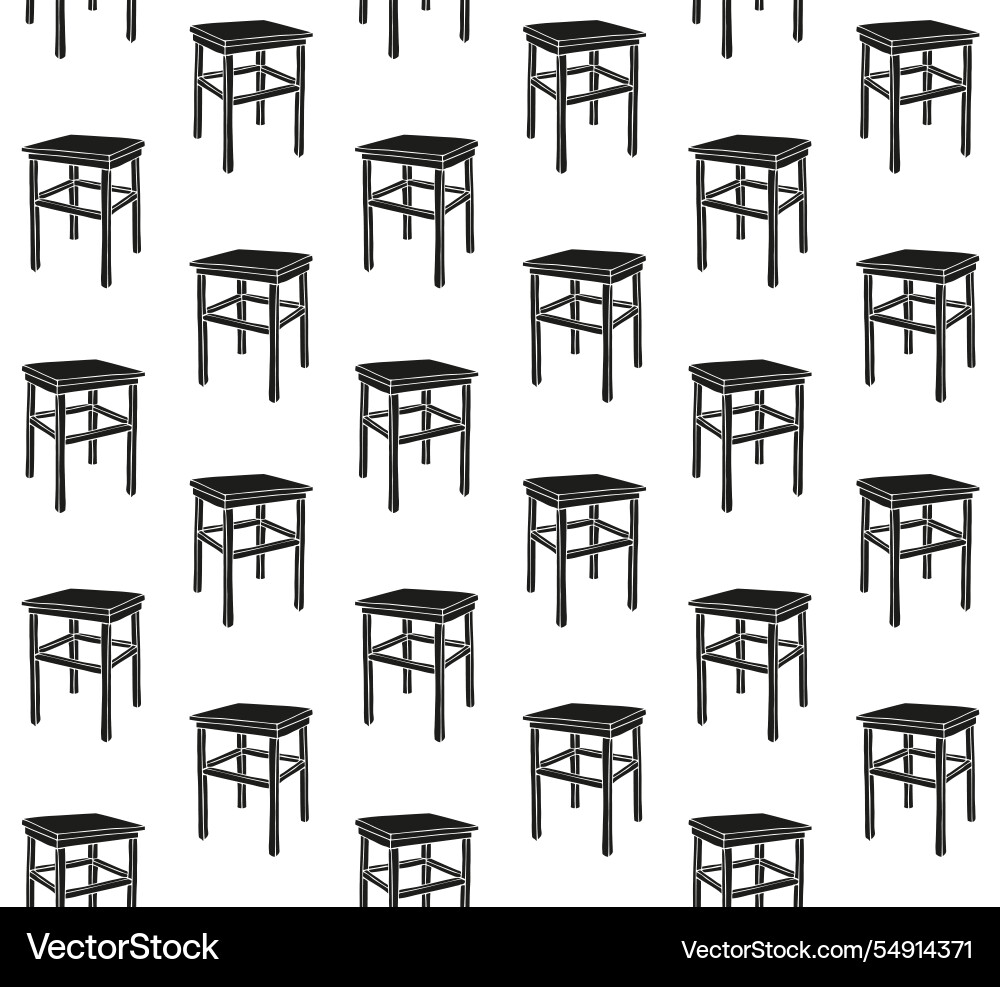 Seamless pattern of hand drawn stool Royalty Free Vector