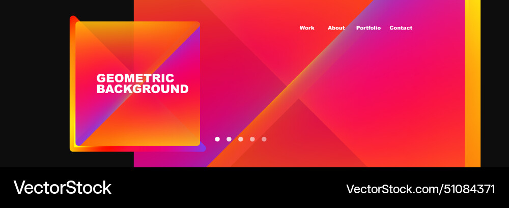 Vibrant colors in a geometric background Vector Image