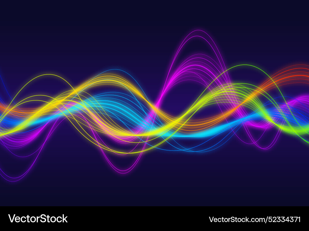 Wavy colorful background design Royalty Free Vector Image